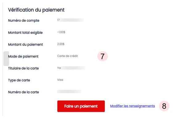Effectuer un paiement