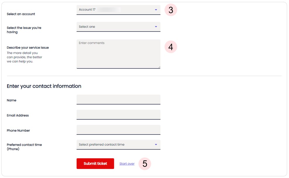 Create a Support Ticket